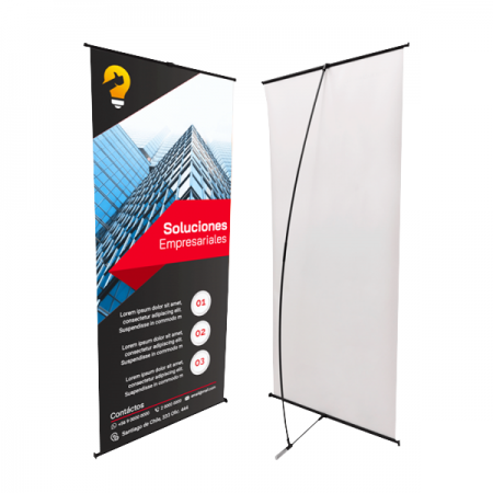 Pendón Modelo L en Papel Sintético.